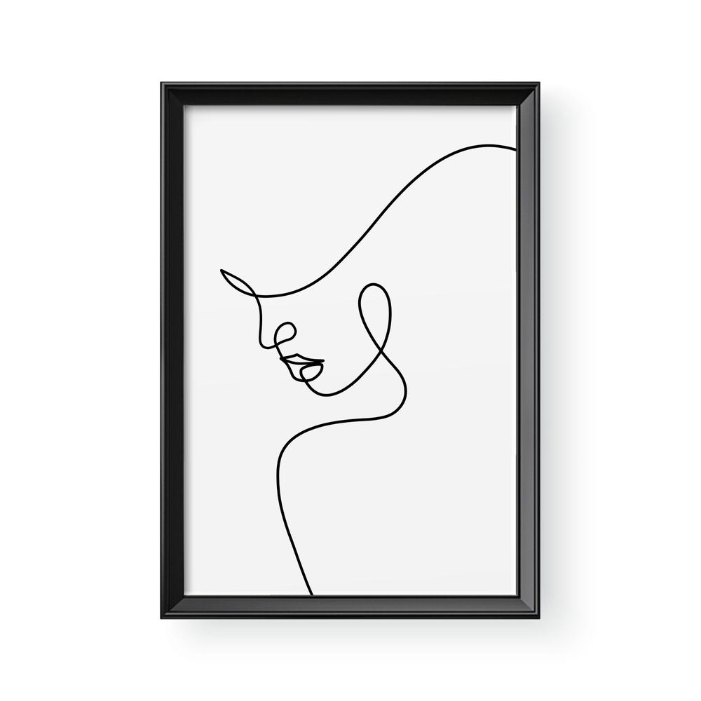 Emlékvilág | Vonalrajz: Női arc 1