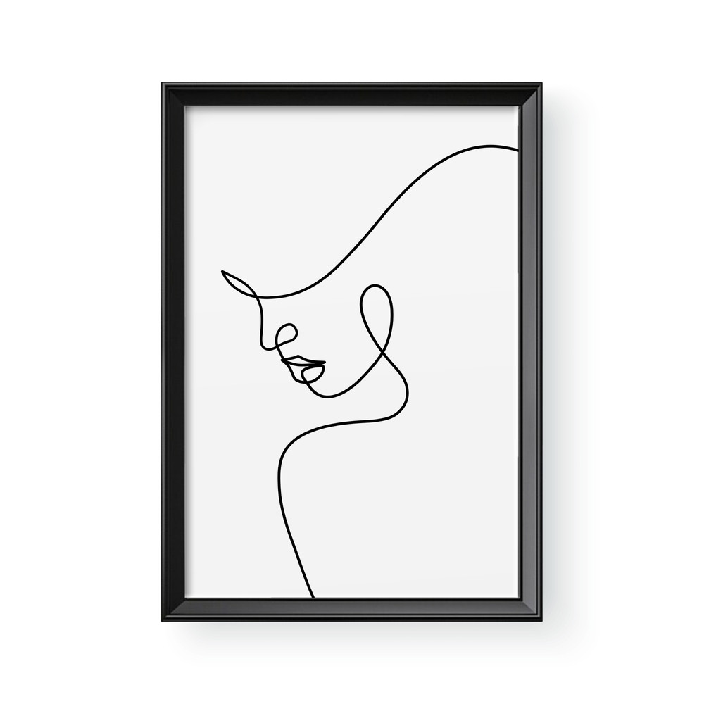 Emlékvilág | Vonalrajz: Női arc 1